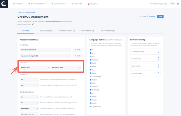 Set Time Limit For Code Assessments set-time-limit-for-code-assessments